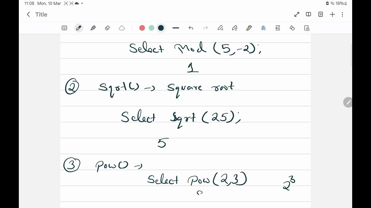 MY SQL | NUMERIC FUNCTION | INFORMATICS PRACTICES AND COMPUTER SCIENCE | ANWAR SIR| CLASS XII ...