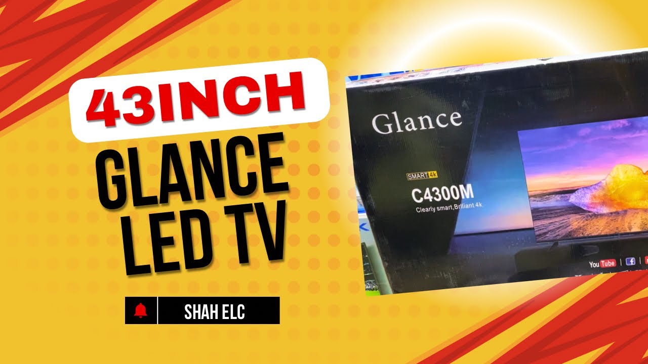 Glance led tv 43 inches frameless slim led - YouTube