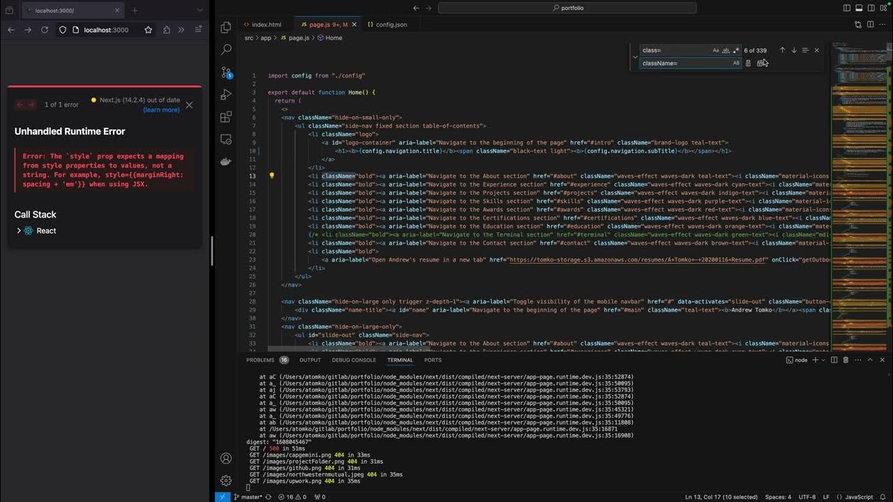 A Backend Developer's Journey | Converting an HTML5 Portfolio to React/Next.js | Part 3 ...