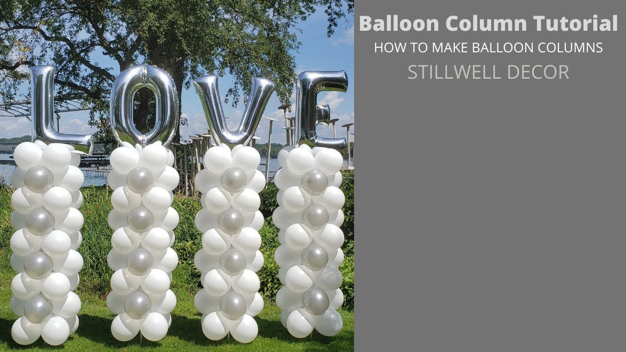 BALLOON COLUMN tutorial how to make balloon columns - YouTube
