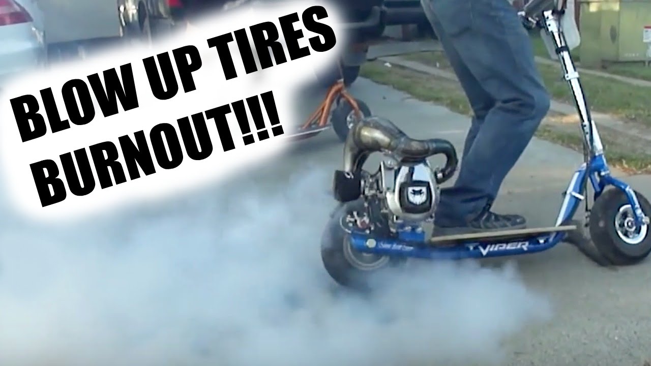 GoPed "BURNOUT" Dual Engine & Viper Ped - YouTube