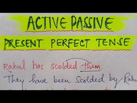 Active and Passive Voice Present Perfect Tense | Active and Passive ...