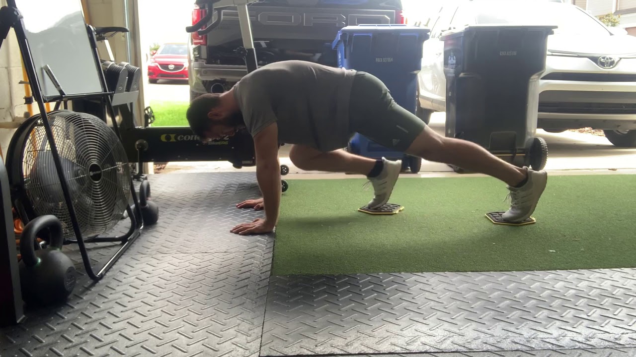 Plank with Hip Flexion Sliders - YouTube