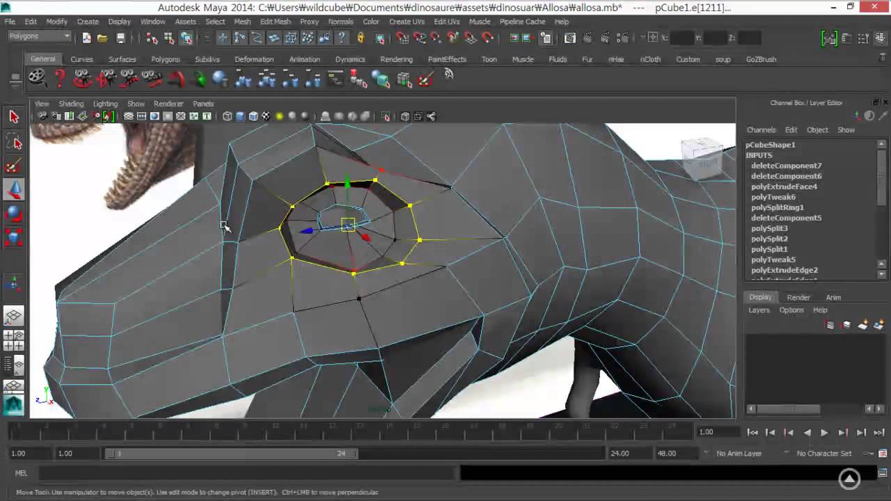 이남국의 VFX 제작 과정 모델링07[MAYA VFX 제작 과정 동영상 Maya 3D 애니메이션 소프트웨어 3D 컴퓨터 ...