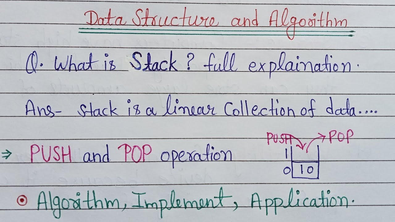 Stack in Data Structure | what is stack full explanation | my computer ...