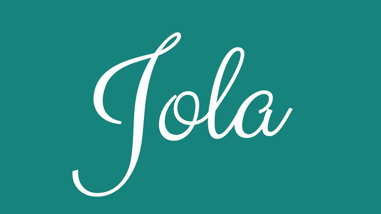 Learn how to Sign the Name Jola Stylishly in Cursive Writing - YouTube