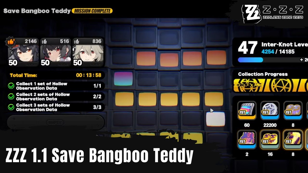 ZZZ 1.1 Save Bangboo Teddy The Case of a Missing Bangboo Zenless Zone Zero - YouTube