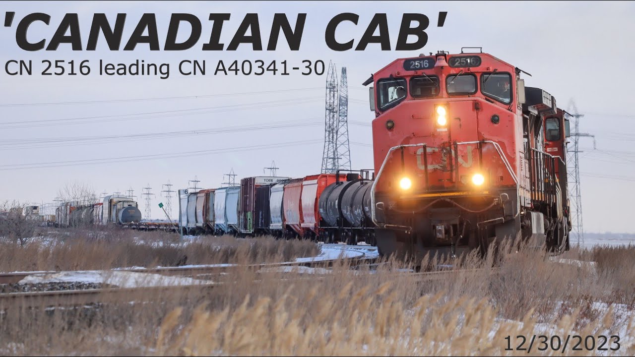 CN 'Canadian Cab' 2516 on Point of A403 - 12/30/2023 - YouTube