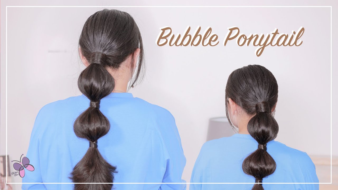 Bubble Ponytail | The Easiest hairstyle! | Hairstyle for Long Hair ...