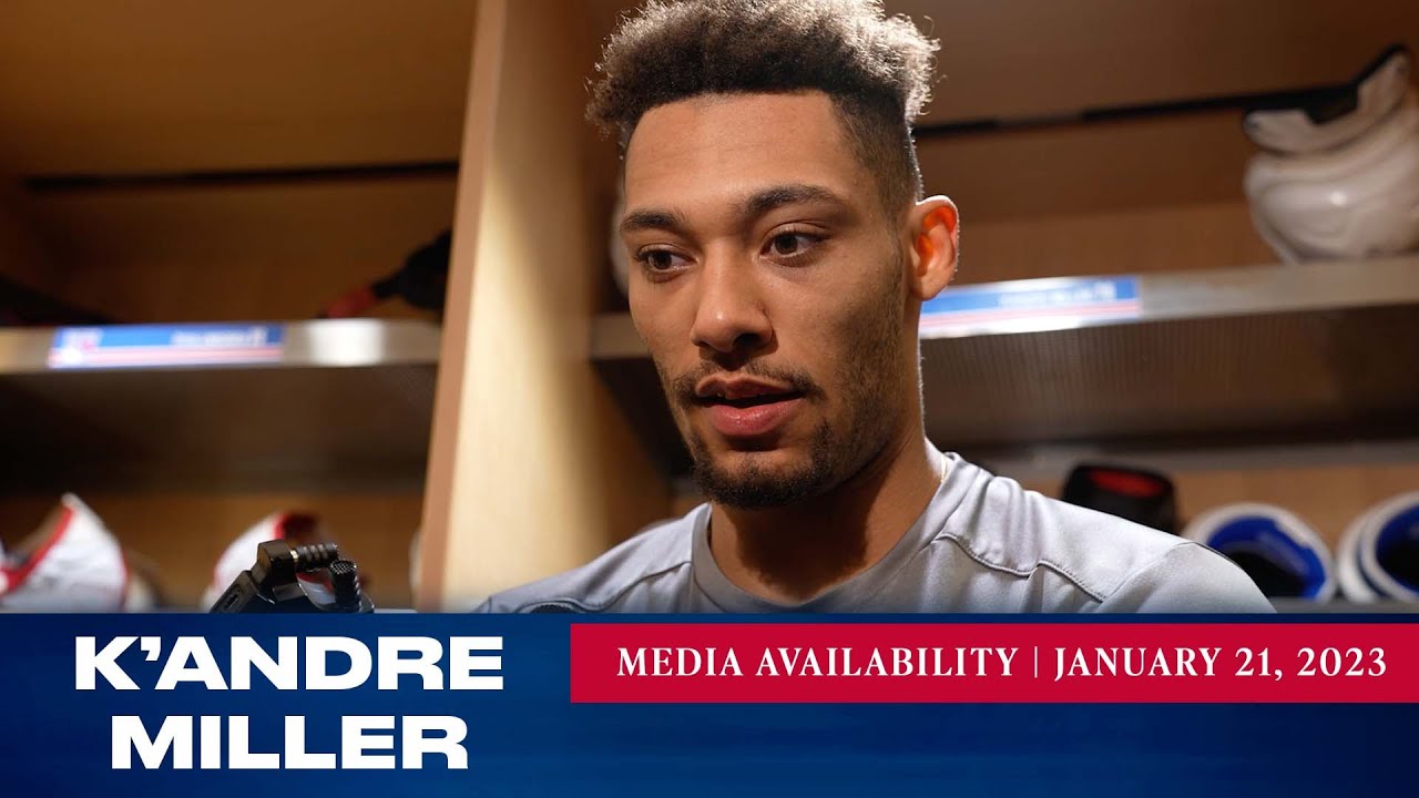 New York Rangers: K'Andre Miller Media Availability | Jan. 21, 2023 ...