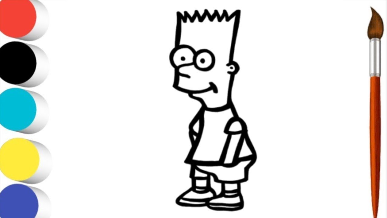 How to Draw Bart Simpson Step by Step | Easy Bart Simpson Drawing for ...