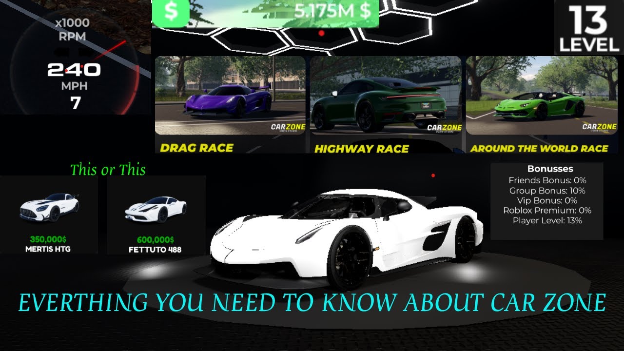 Car Zone | Full Tutorial on How to Play, Best ways of Money, Fastest ...