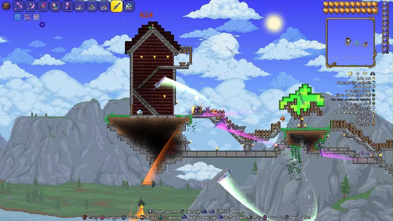 Terraria new world tour with flying ilands - YouTube