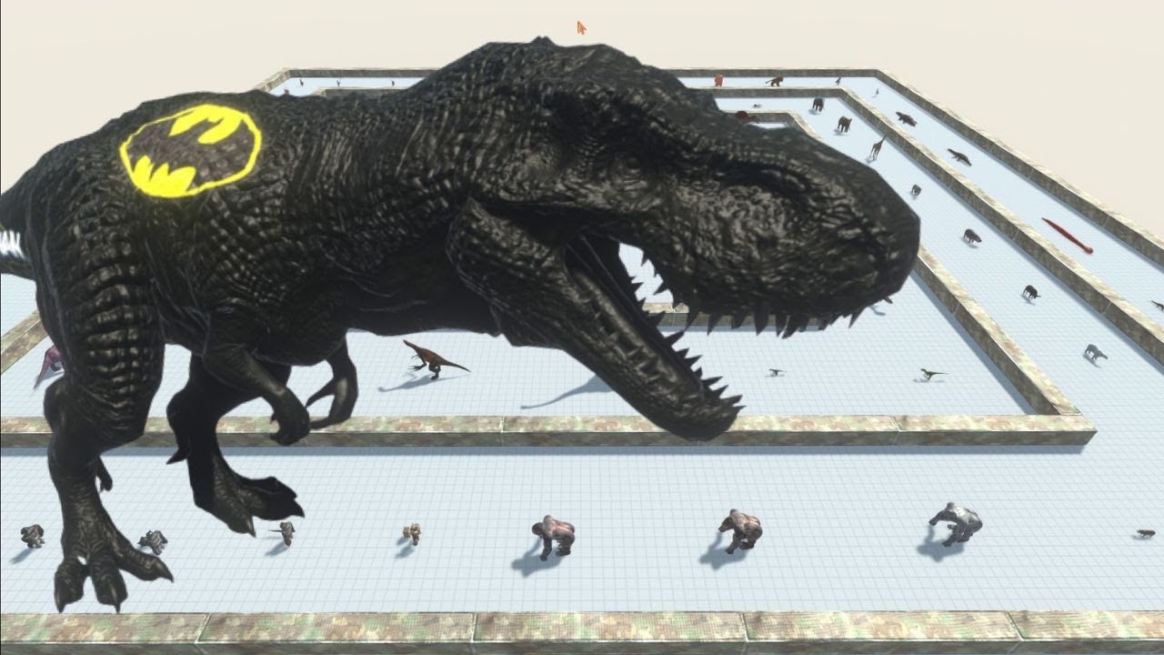 BATMAN DARK KNIGHT T-REX | ANIMAL REVOLT BATTLE SIMULATOR - YouTube