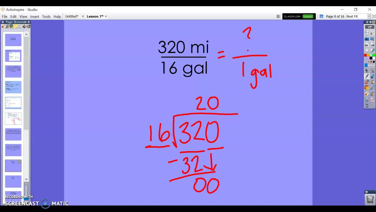ADV. Grade 5 Pearson 10-9 Unit Rates 4.6.20 - YouTube