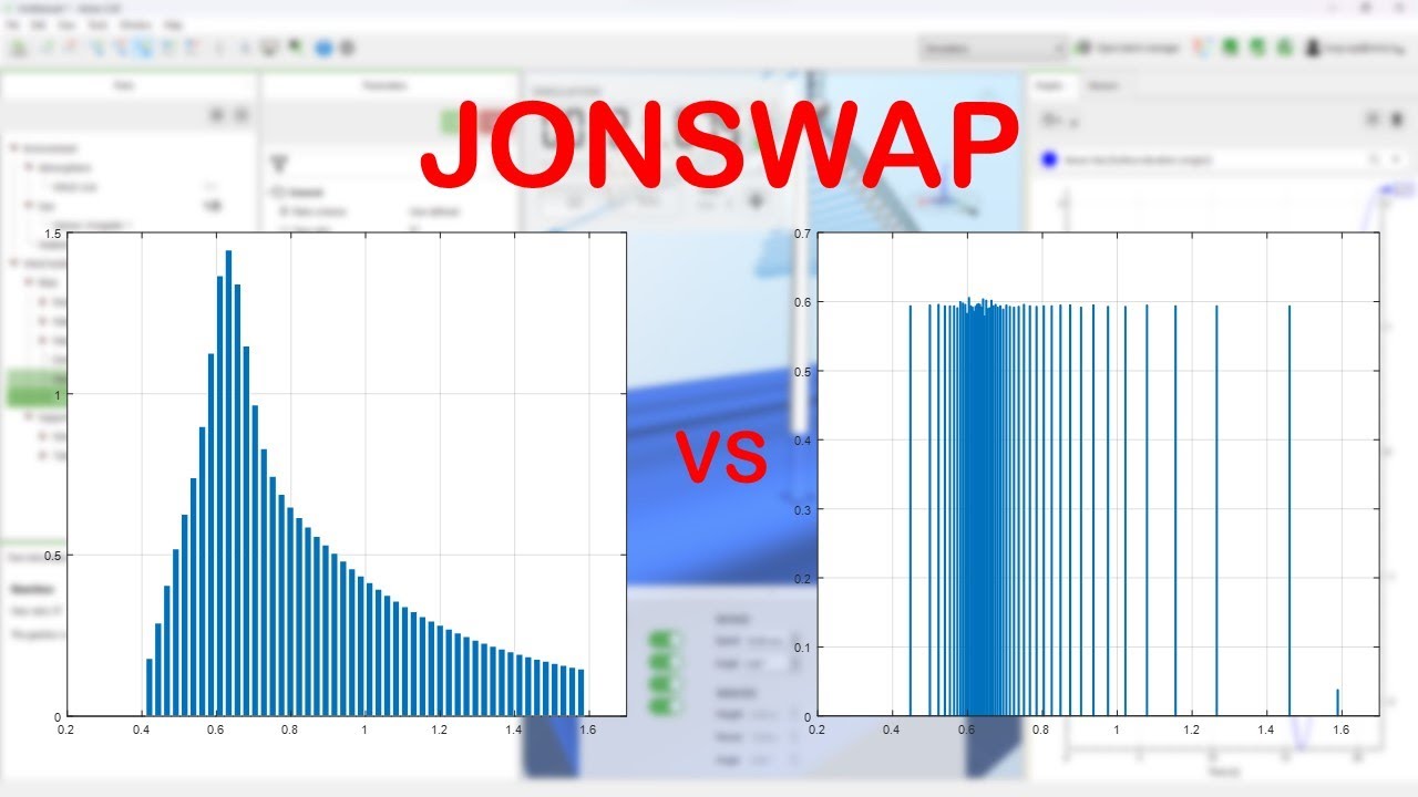 JONSWAP spectrum and FFT for irregular waves in Ashes - wind turbine simulation software - YouTube