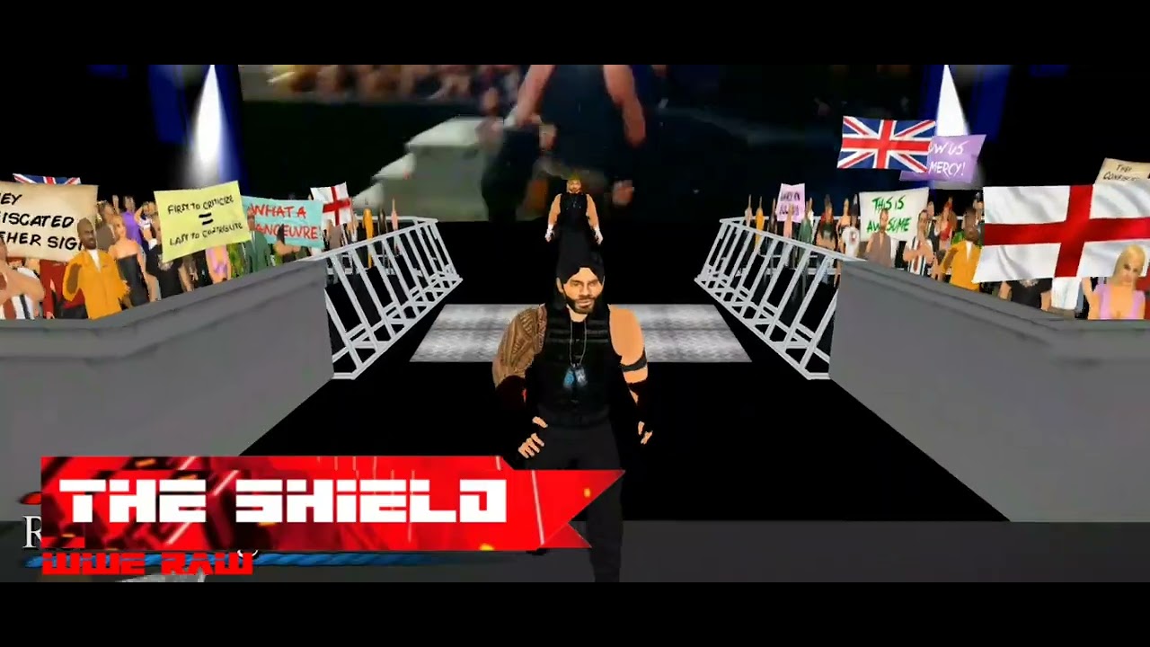 The shield entrance in wrestling empire mod - YouTube