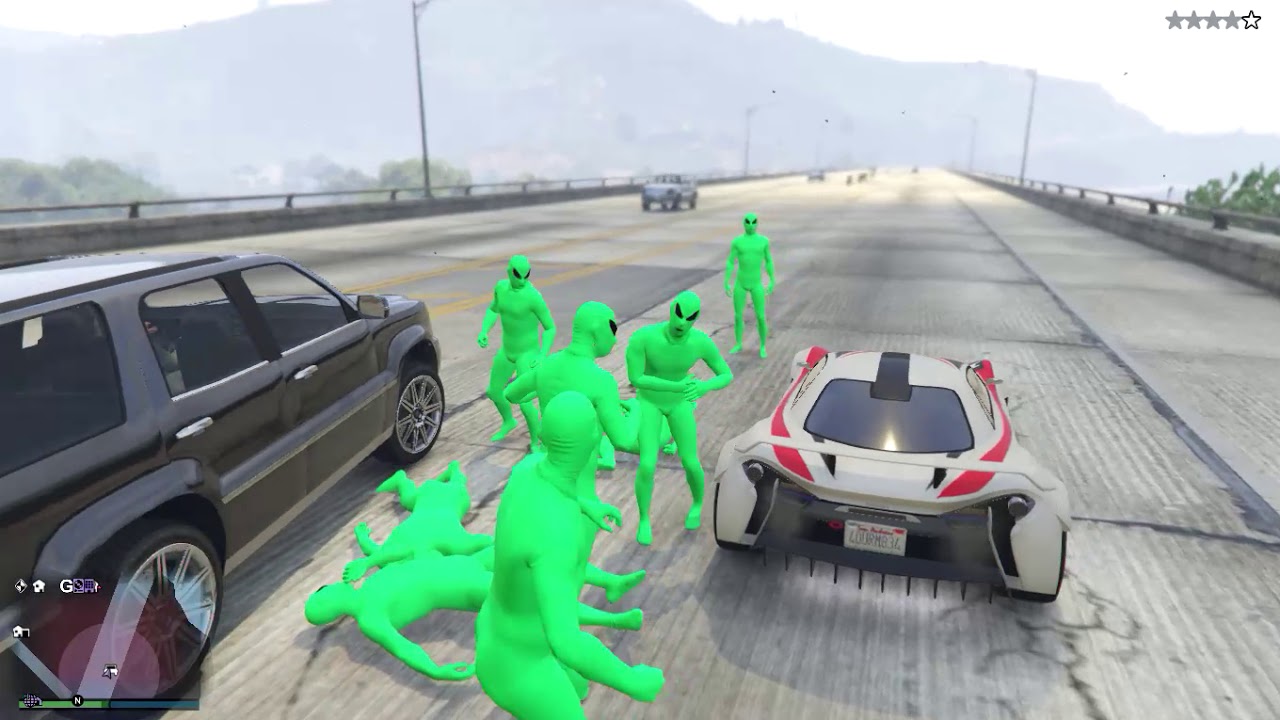 GTA 5 - GREEN ALIEN FIGHT - WAGFIRE !!!!!!!!!!!!!!!!!!!!!! - YouTube