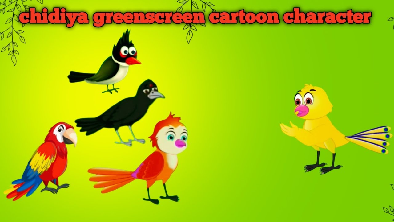 chidiya greenscreen cartoon video | green screen video | cartoon ...