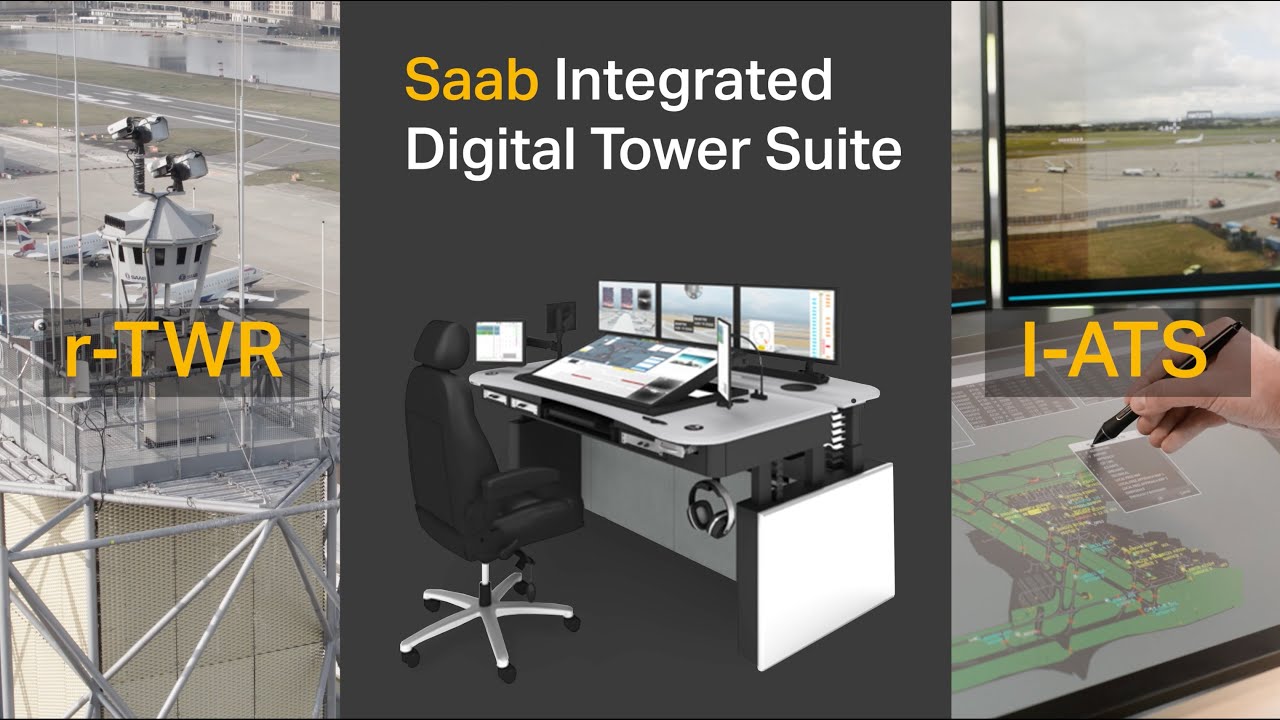 Saab Integrated Digital Tower Suite - YouTube