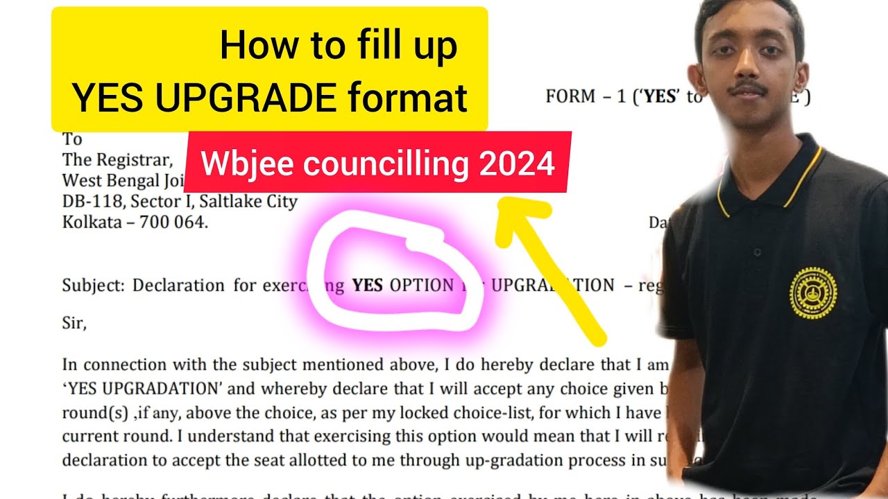 WBJEE Yes Upgradation Form 🔥| How To Fill | Most Important Document ...