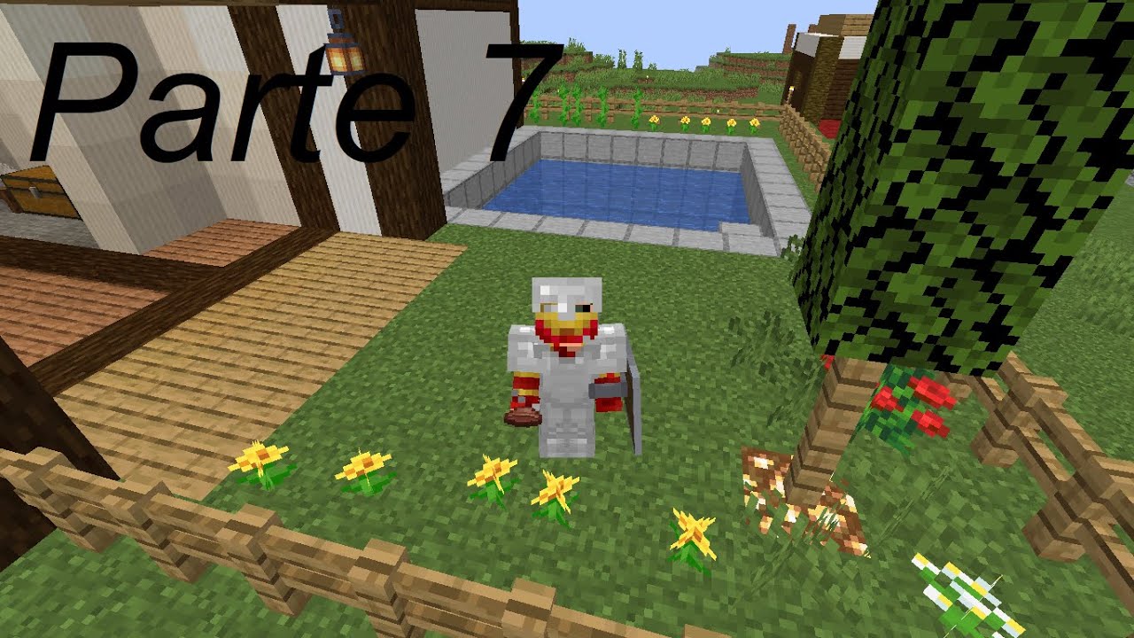 DECORANDO EL PATIO DE LA CASA - MINECRAFT - YouTube
