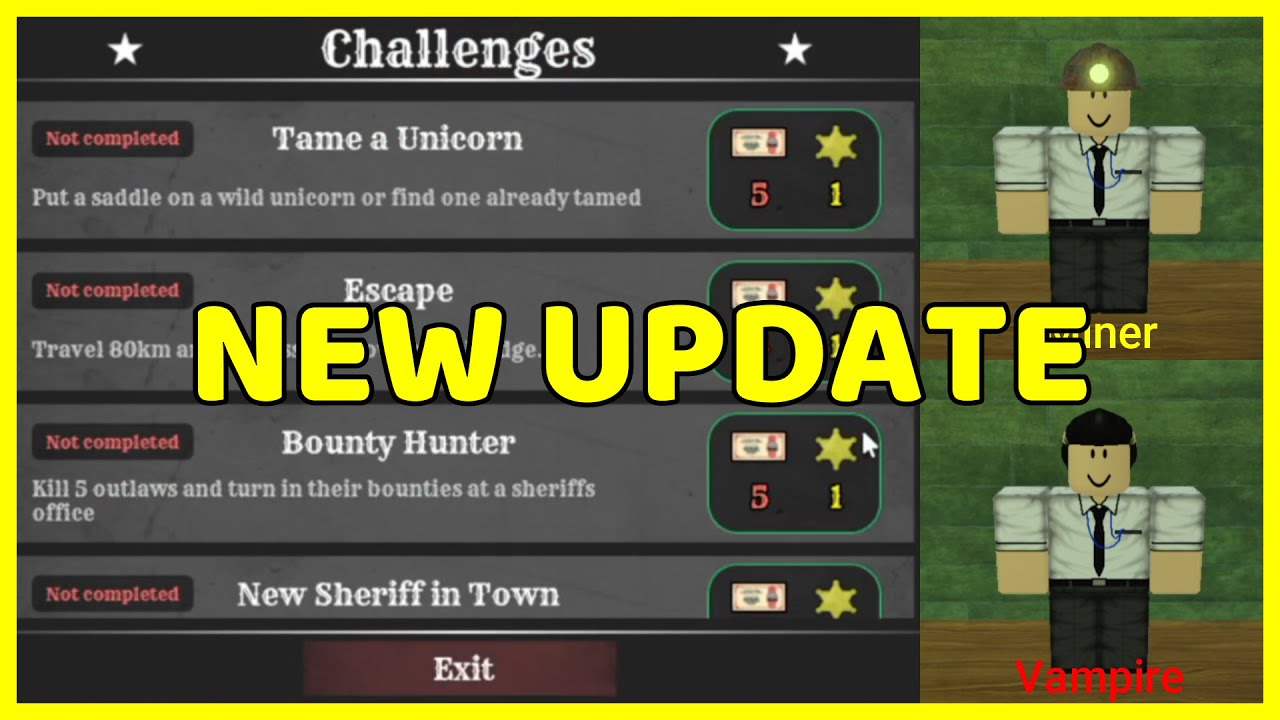 New Class And Challenge Board Update [Dead Rails] - YouTube