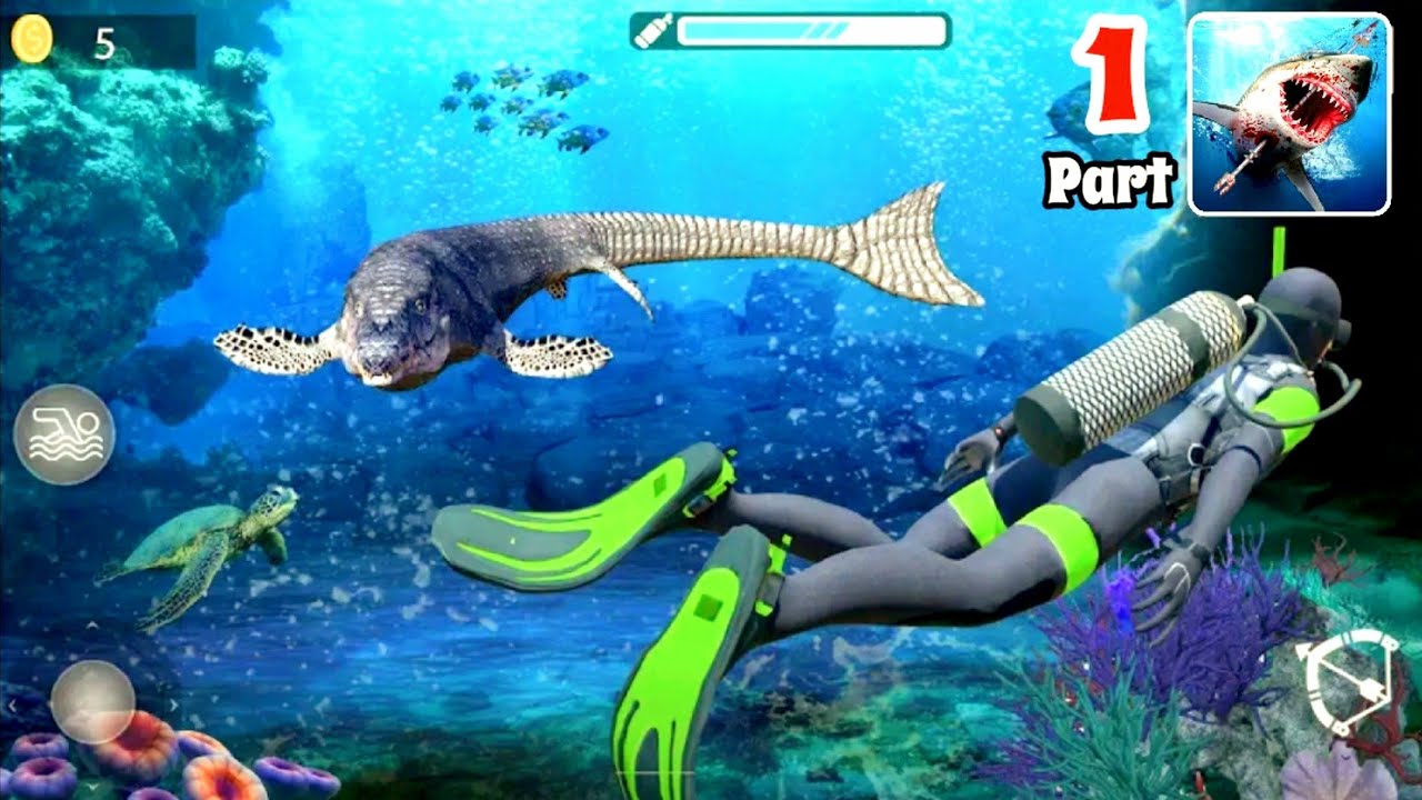 Dino Shark Hunter Underwater Game 2021Android Gameplay | Dinosaur ...