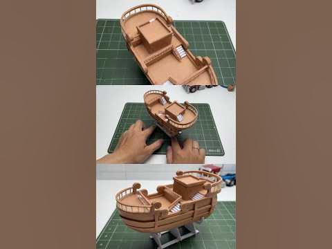 Make a pirate ship out of clay, Going Merry Onepiece part 1 #handmade # ...