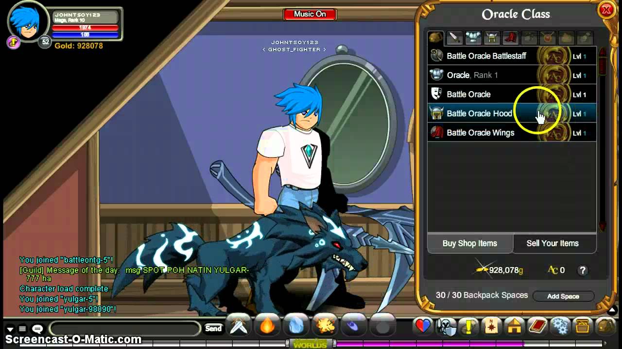 Aqw-how to get Oracle Class,Armor,staff,hood,and cape - YouTube