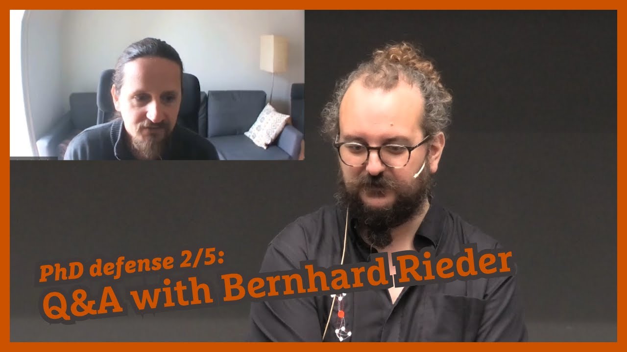 Q&A with Bernhard Rieder (PhD Defense 2/5) - YouTube