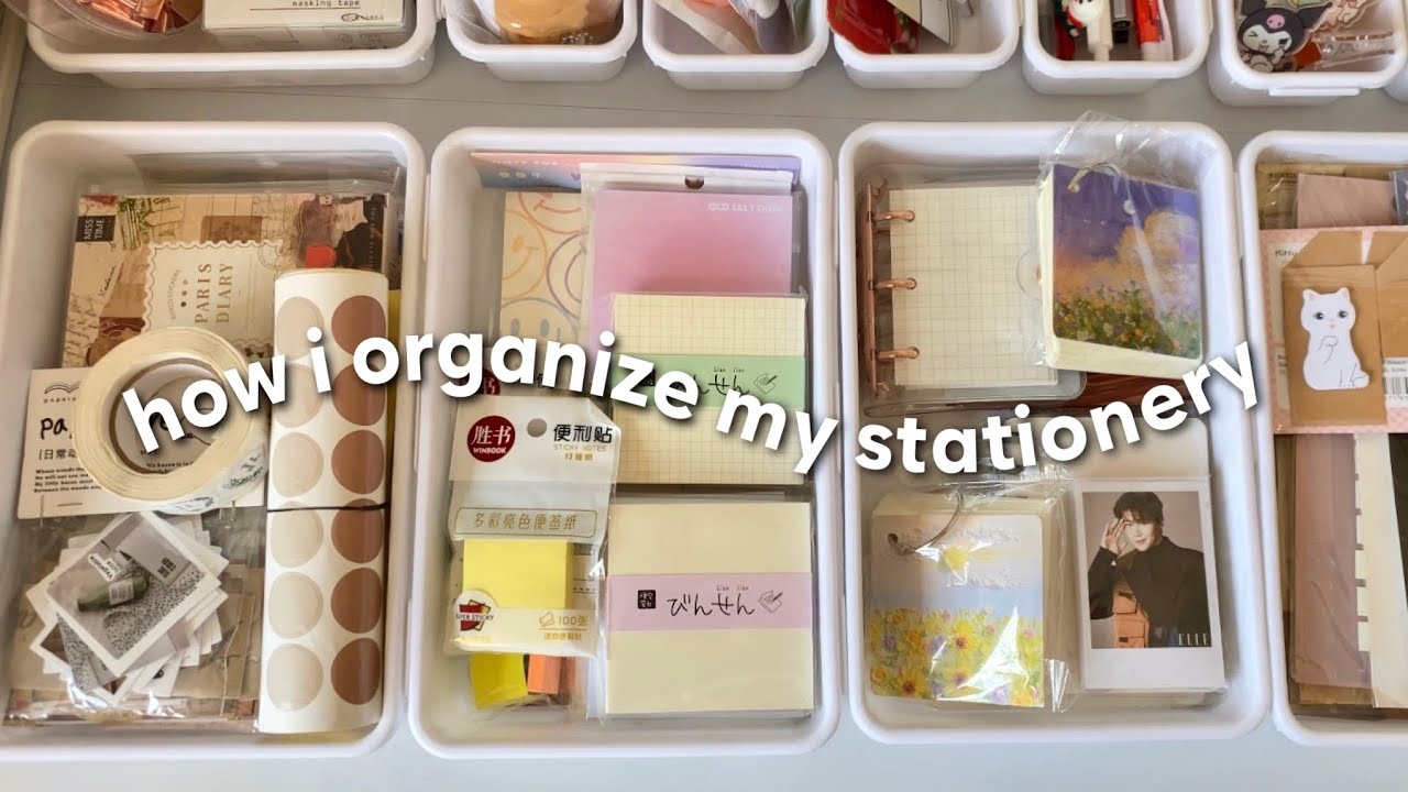 how i organize my stationery | unboxing new stationeries ft. journalsay ...