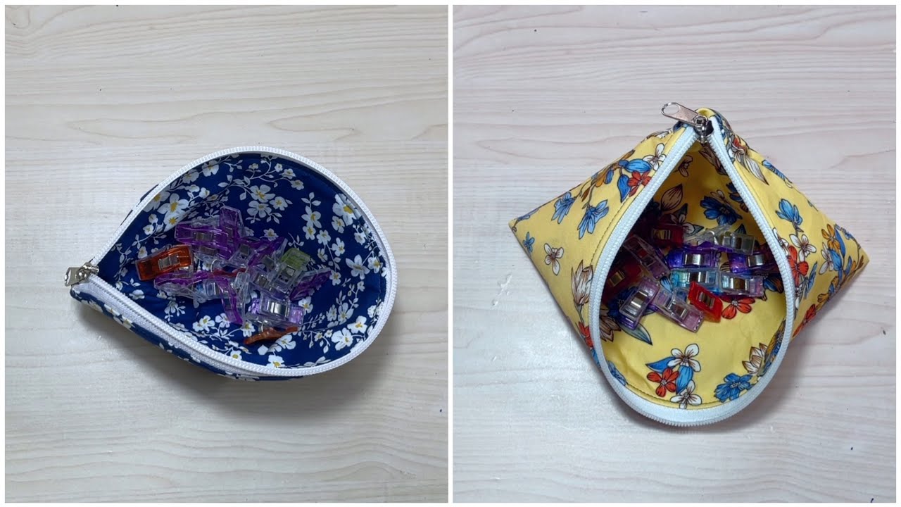 Diy 2 styles mini pouch | sew mini purse | sewing project - YouTube