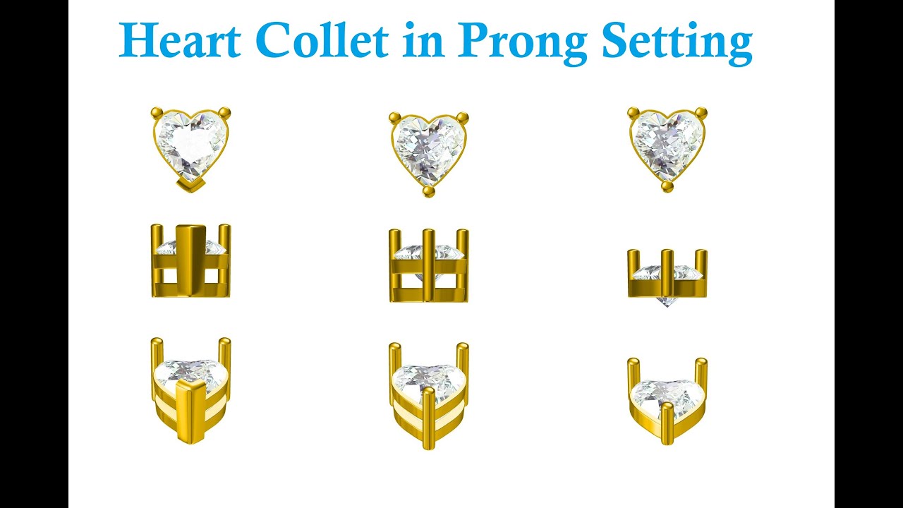 Class 18 # Heart Prong setting collet #Prong Setting#Tejas CAD Classes ...