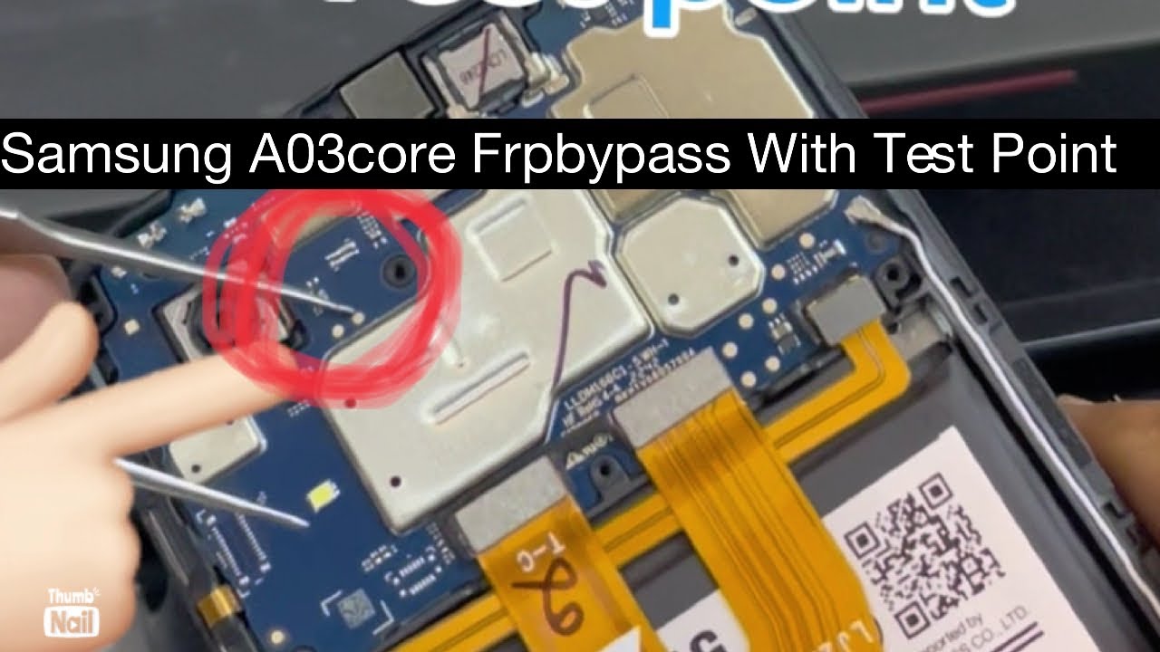 How to frpbypass Samsung A03core test point one click. #unlock tool ...