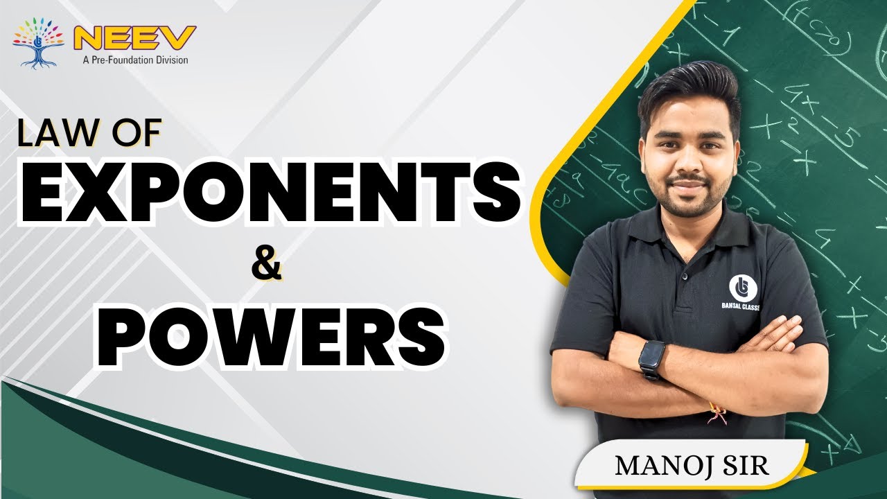 LAWS OF EXPONENTS - Exponents & Powers | Class 8th Maths | #fullchapter ...