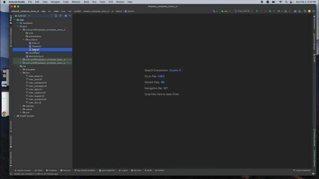 Jetpack compose Setting up fonts in the app themes part 2 - YouTube