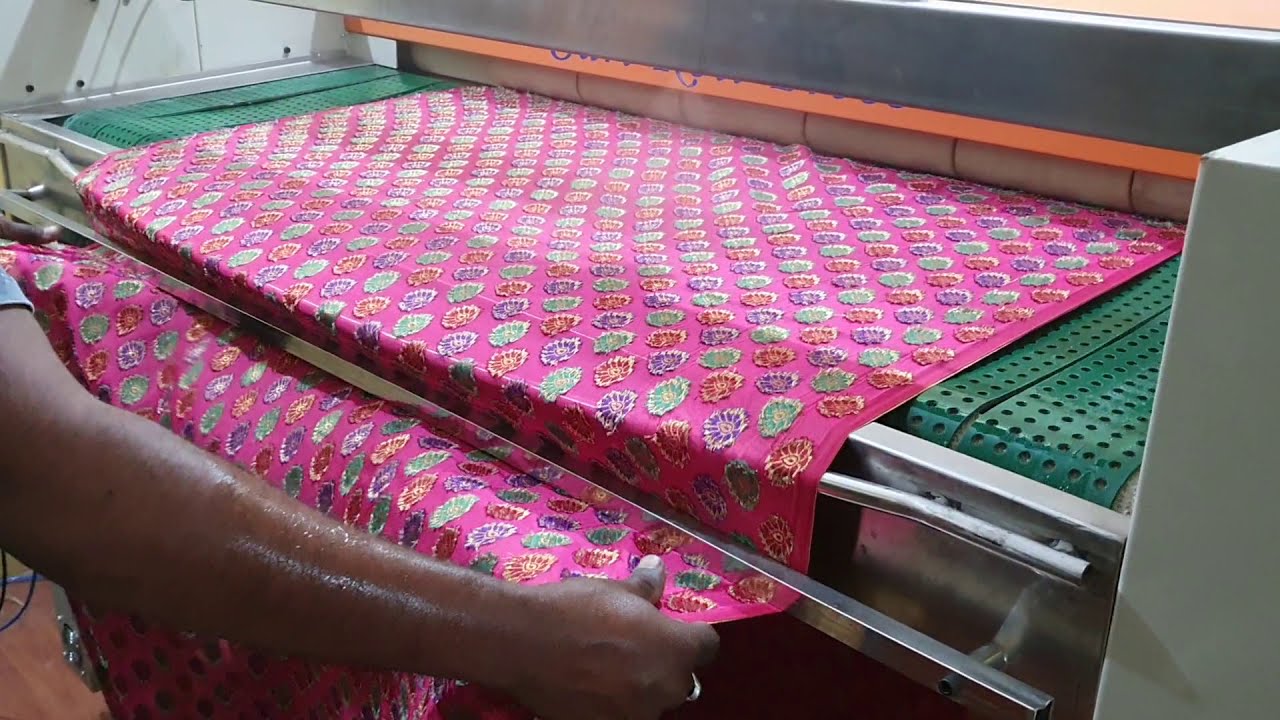 sari roll press machine rajshree ahmedabad 9601272309 - YouTube