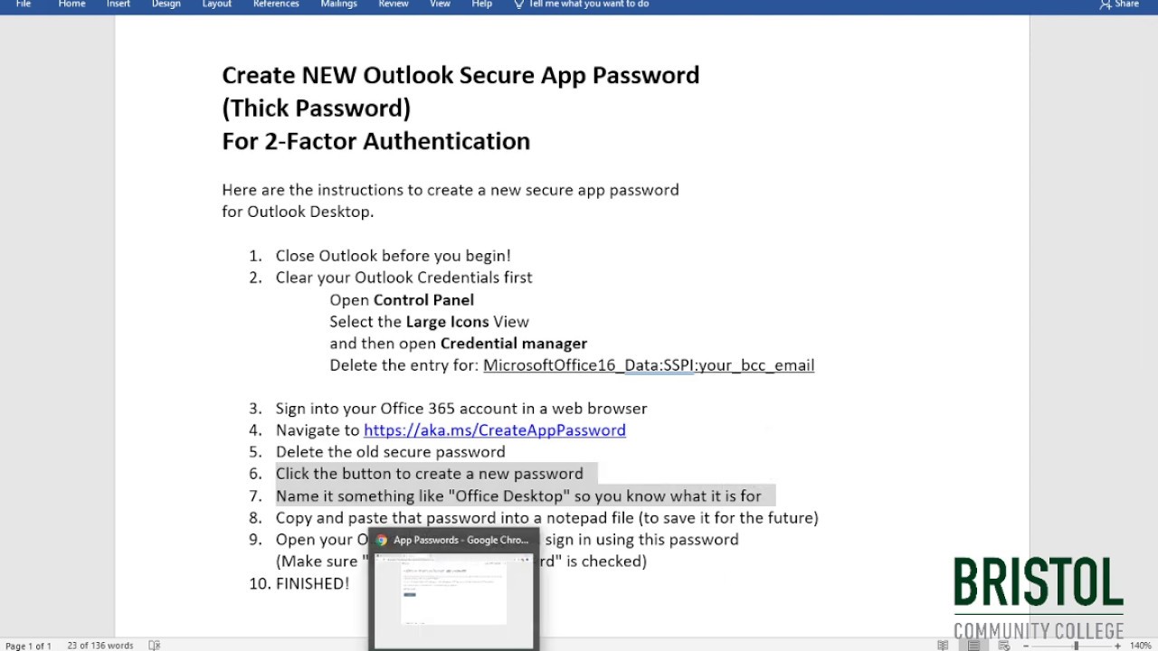 Create Secure App Password for Outlook Desktop - YouTube