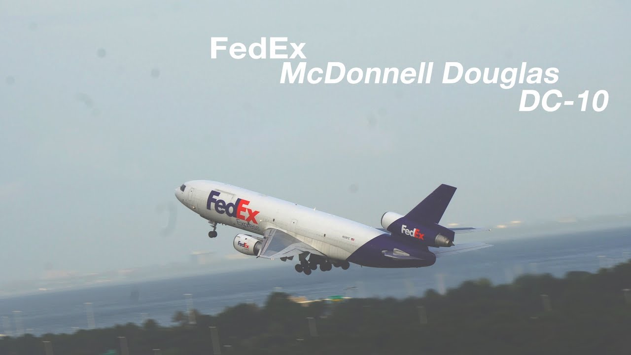 Fedex McDonnell Douglas DC-10 Takeoff From Tampa International Airport ...