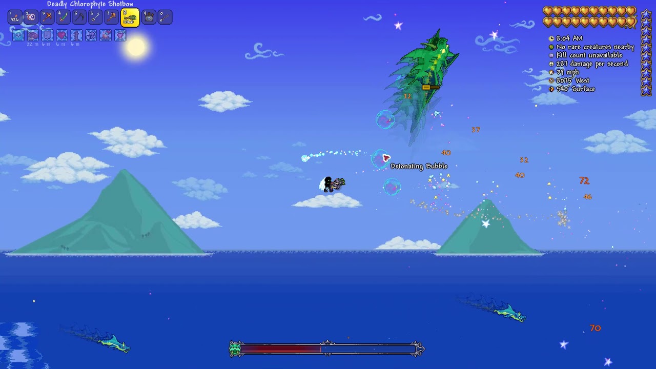 Terraria 1.4 Normal Mode - Duke Fishron Fight - YouTube