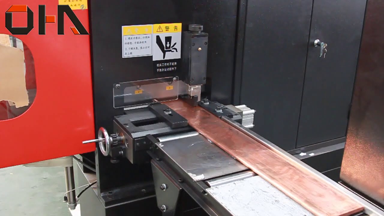 CNC busbar cutting & bending machine - YouTube