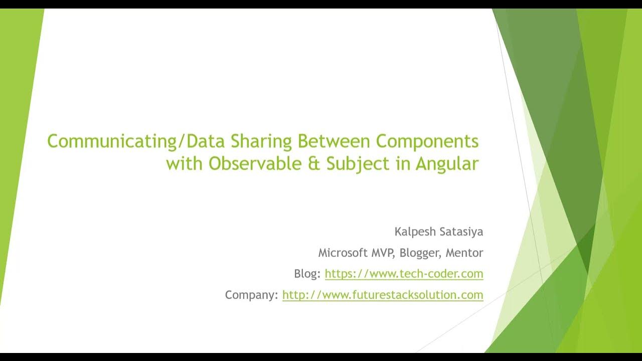 Communicatingdata Sharing Between Components With Observable And Subject