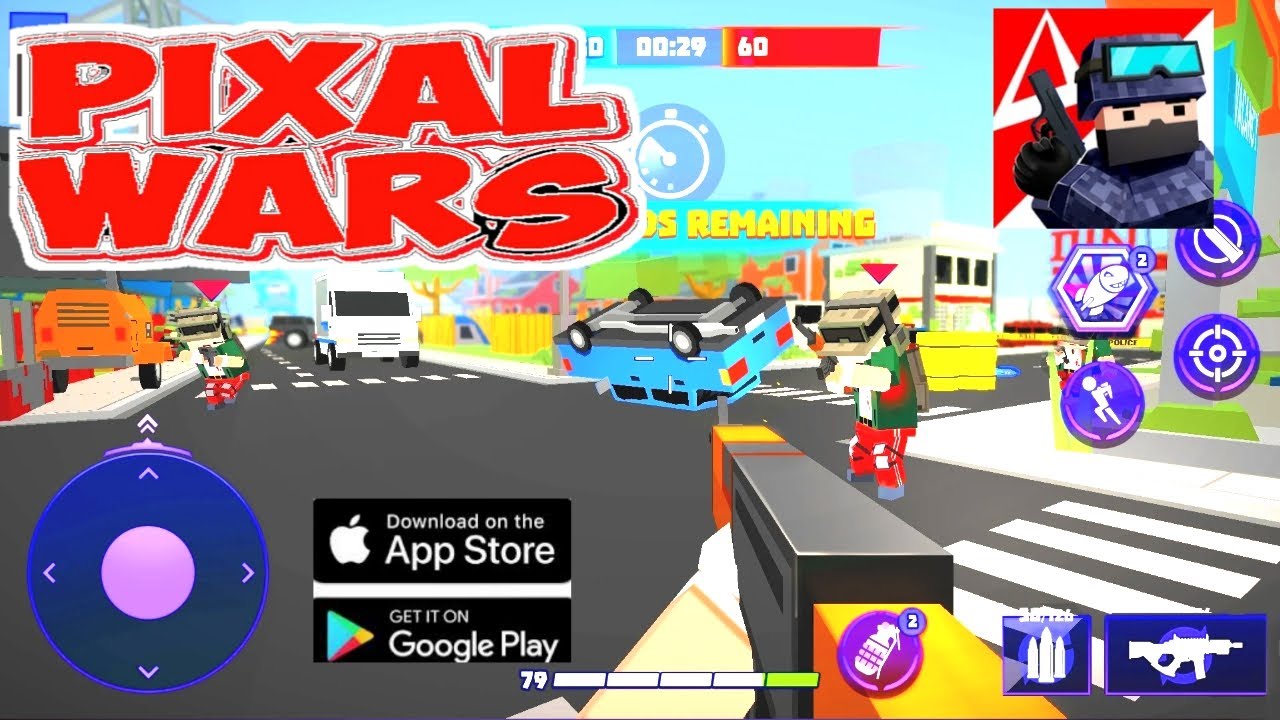 Pixel Wars FPS PvP Gun Games Android ISO Game Play - YouTube