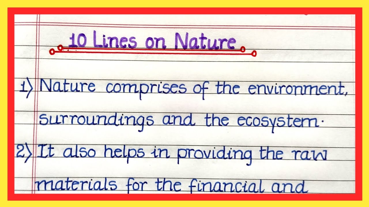 10 lines essay on Nature/Essay on Nature/10 Lines about Nature in ...