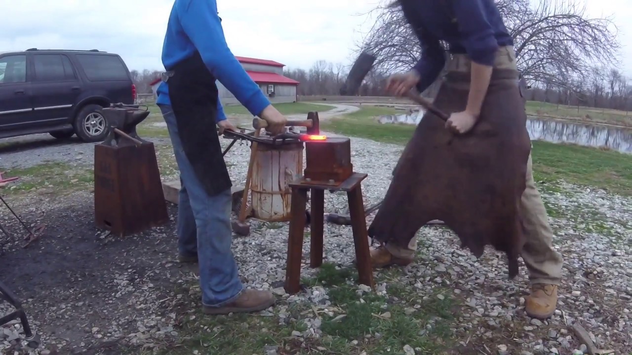 Blacksmithing outside in February Vlog! - YouTube