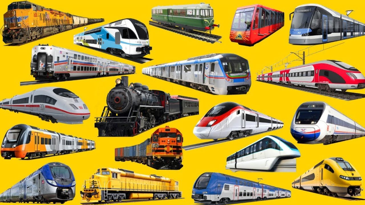 Trains Name for Kids | Types of Trains | Learn Railway Transport in ...