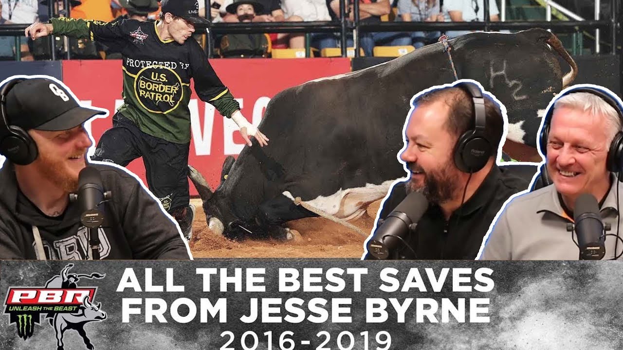 CRAZY Bull Riding Saves!! Jesse Byrne | OFFICE BLOKES REACT!! - YouTube