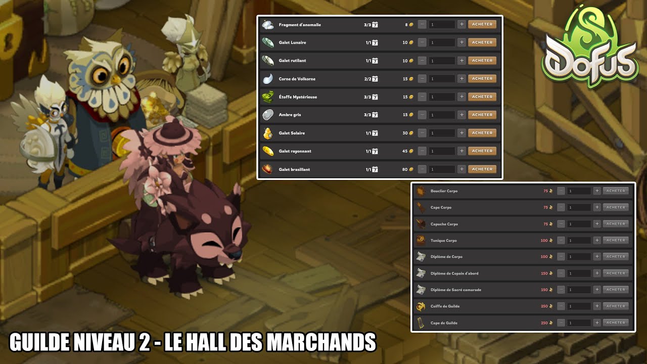 🏰 GUILDE NIVEAU 2 & DÉCOUVERTE DU HALL DES MARCHANDS 💰 | DOFUS 3 - YouTube
