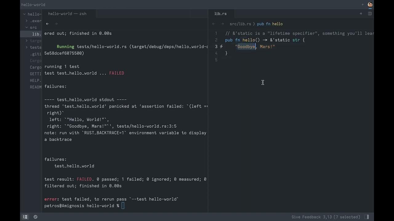 Rust Track On Exercism Hello World Youtube
